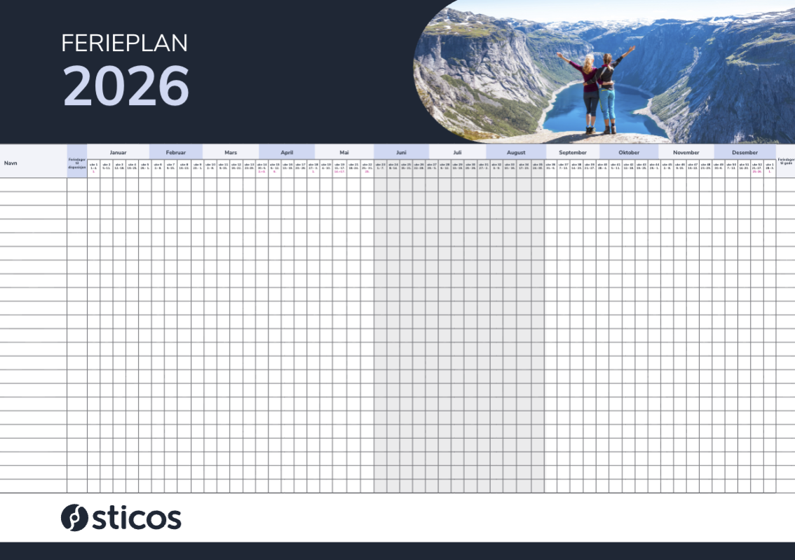 Sticos Kalender 2026